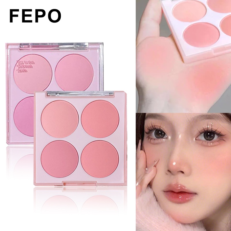 Fepo Bảng Phấn Má Hồng 4 Màu Tự Nhiên Làm Sáng Da Chống Thấm Nước ...