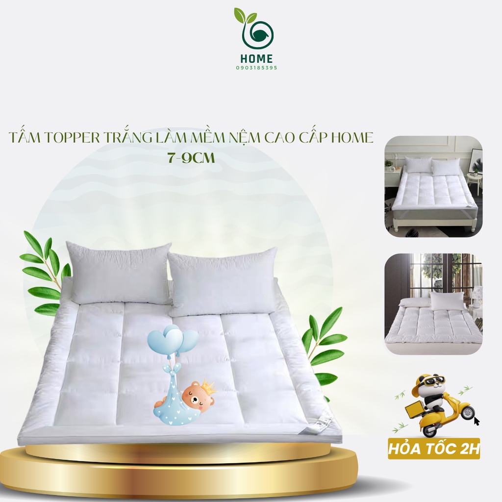 Tấm topper làm mềm nệm đa năng cao cấp 7cm siêu êm ái đủ lích thước ...