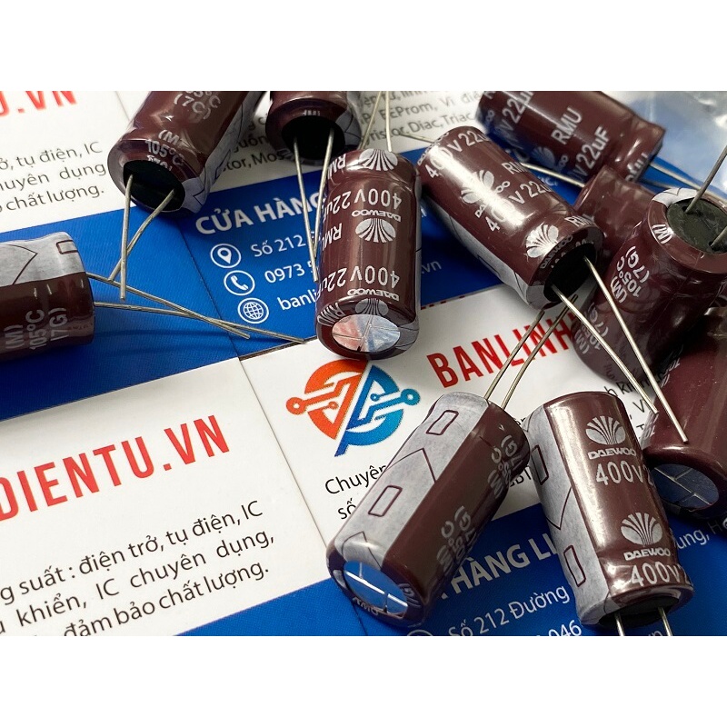 [Combo 10 chiếc] Tụ hóa DAEWOO 22uF 400V kích thước 12.5x25mm | Shopee ...