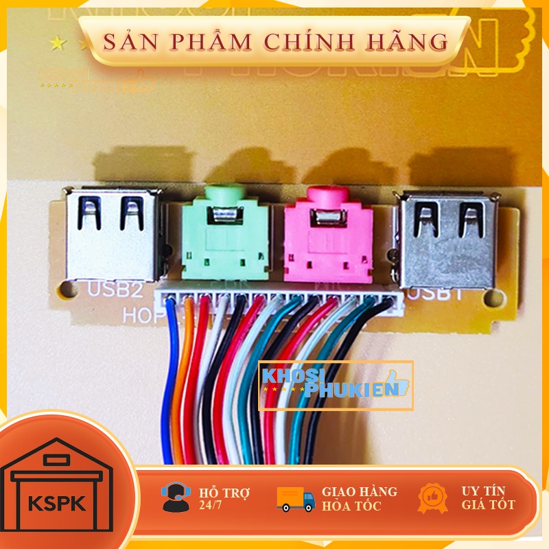Bộ Front Panel USB and audio gồm 2 cổng USB và 2 cổng audio gắn phía ...
