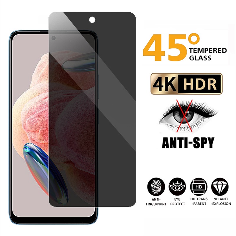 Kính Cường Lực Chống Nhìn Trộm Cho Xiaomi Redmi Note 12 11 10 9 8 7 Pro