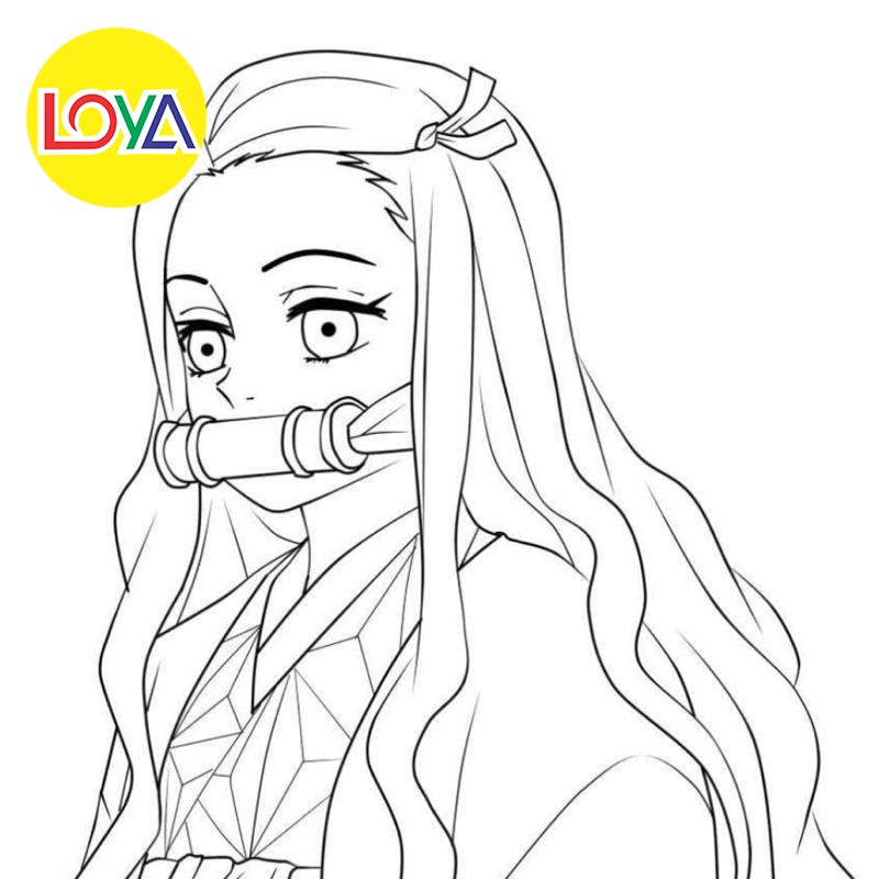 Tranh Tô Màu Nezuko Demon Slayer - Bộ 10 Tờ Tranh Tô Màu Dành Cho Màu ...