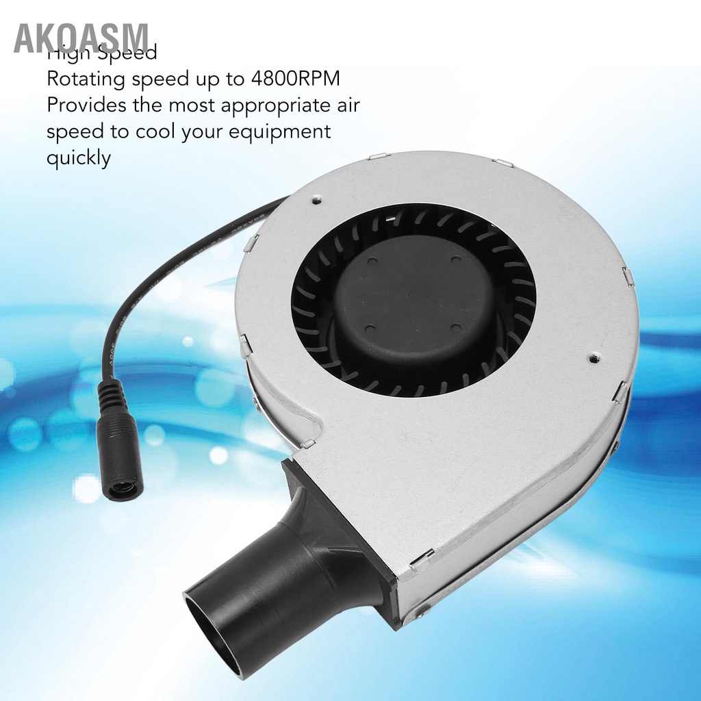 AKOASM Quạt làm mát bằng kim loại chịu nhiệt tốc độ cao không chổi than 12V 2A DC có bộ điều ...