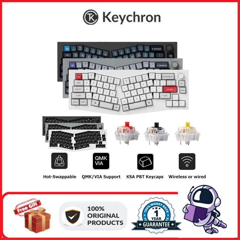 Keychron Q8 Pro (Alice Layout) QMK/VIA Wireless Custom Mechanical ...