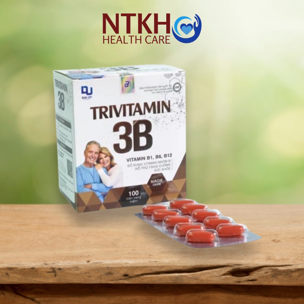Vitamin B tổng hợp Đại Uy - TriVitamin 3B (Hộp 100 viên nang mềm ...