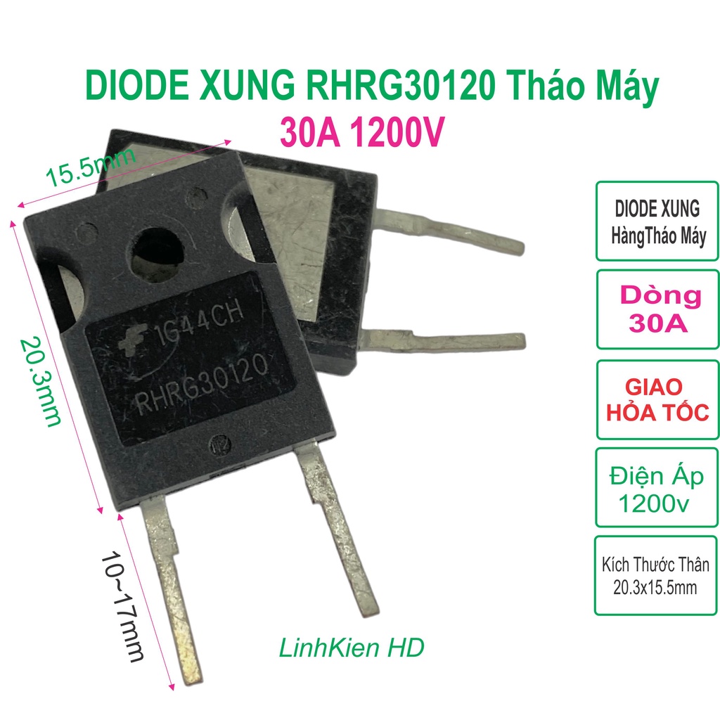 Diode xung RHRG30120 30A 1200V tháo máy - LinhKien HD | Shopee Việt Nam