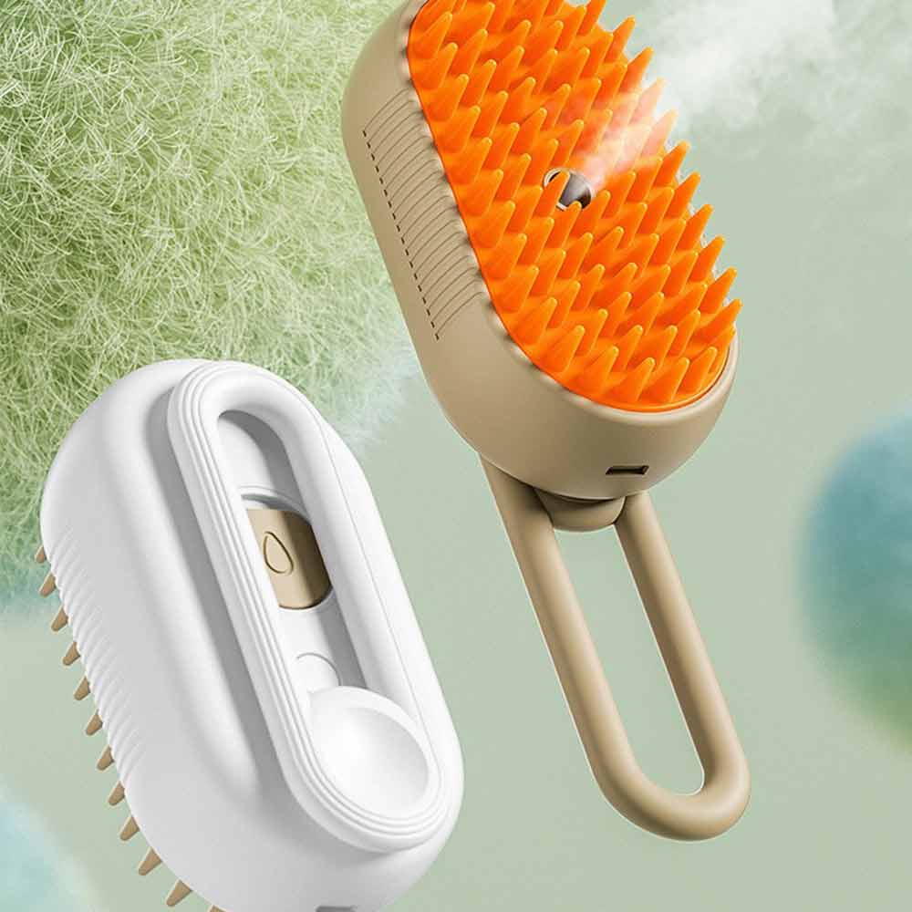3 In 1 Steamy Cat Brush Self Cleaning Steam Cat Brush for Massage Dog ...