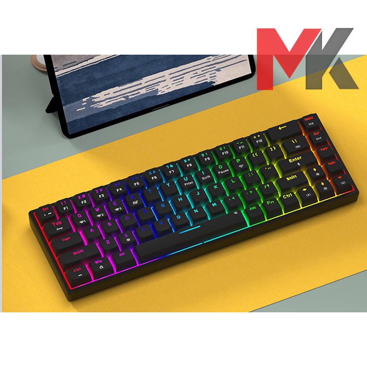 Bàn phím cơ ColorReco C068 - LED RGB - Hotswap 5 pin - Không dây 3 mode ...