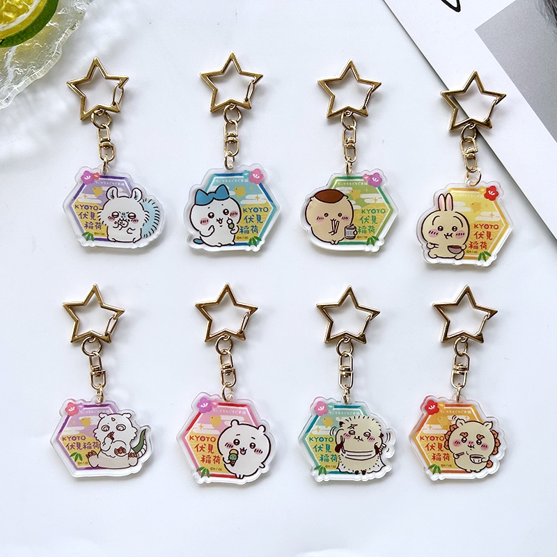 Chiikawa Móc Khóa acrylic Hình Tám Chú Mèo jiyikawa Sáng Tạo | Shopee ...