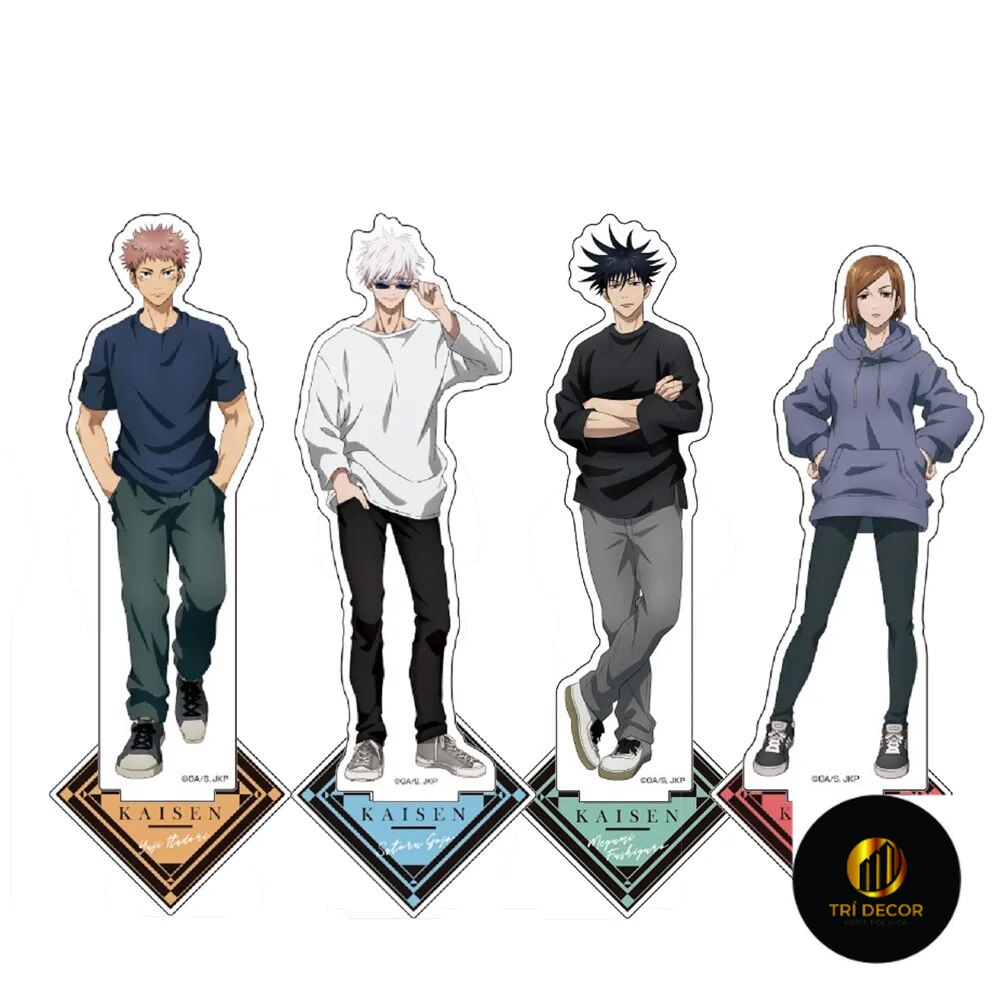Mô hình Standee Jujutsu Kaisen Gojo Satoru Fushiguro Megumi Kugisaki ...