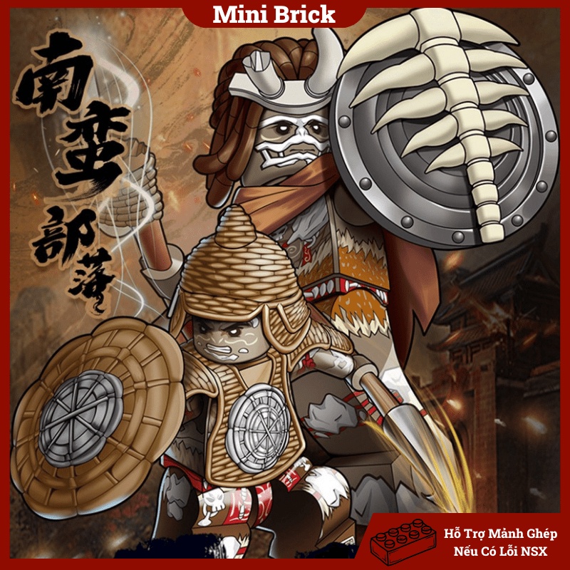 Tam quốc diễn nghĩa Mô hình lắp ráp Minifigures Chúc Dung - Mạnh Hoạch Lính tinh nhuệ 20361 ...