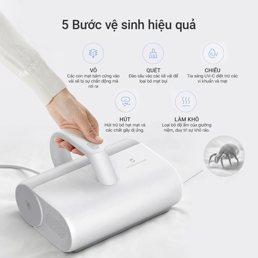 Máy Hút Bụi Giường Nệm Giường Đệm Diệt Khuẩn UV Xiaomi Mijia Dust Mite ...