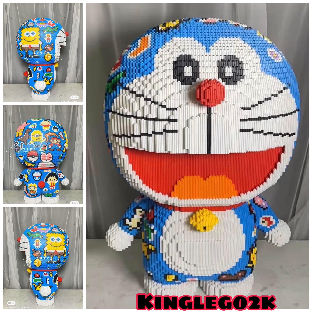 [SẴN] Mô hình lắp ghép lego doraemon xăm trổ họa tiết 55cm TẶNG BÚA ...