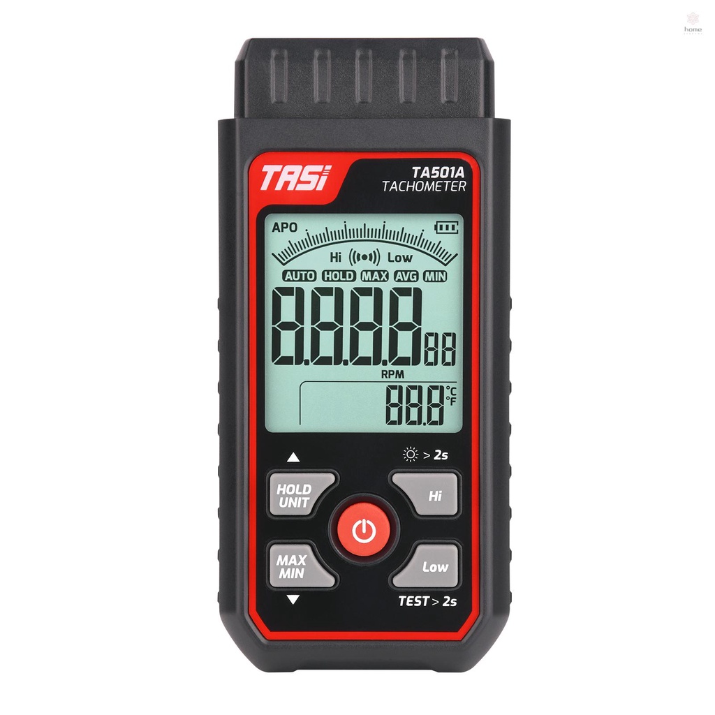 TASI LCD Digital Tachometer Laser Speedometer Wide Range Speed Meter ...