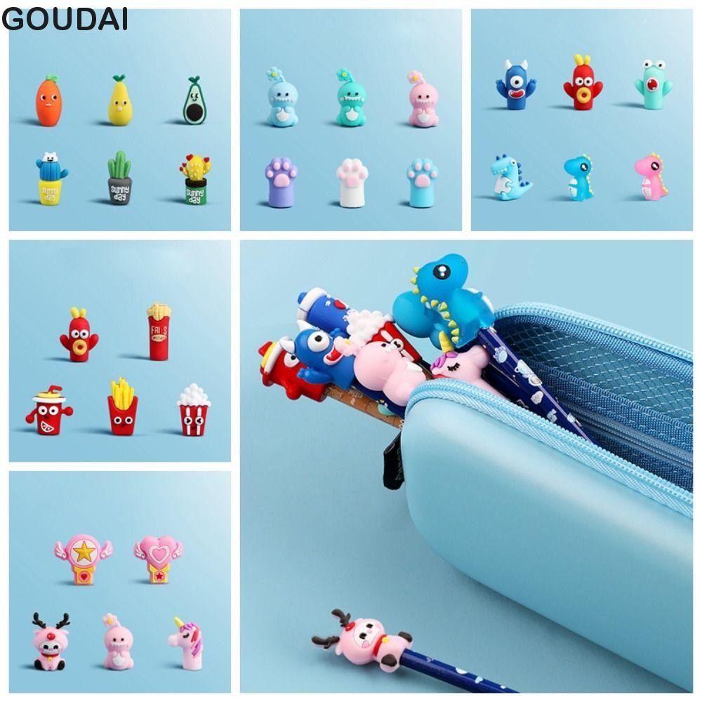Goudai 5 / 6 Chiếc Bút Chì Bảo Vệ Động Vật Thực Vật Giải Kawaii Quà ...