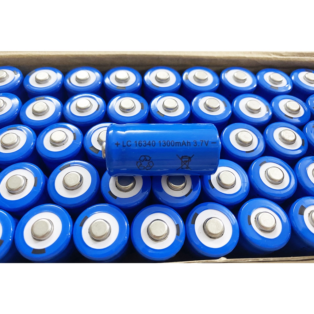 Pin Sạc 16340 dùng cho đèn laze 803, cell pin LC 16340 - 1300mAh, 3.7v ...