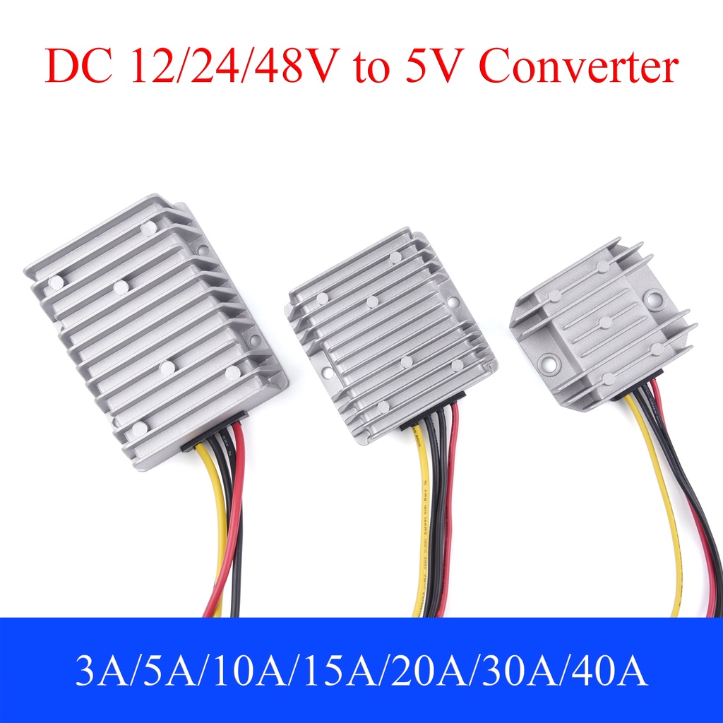 Bộ chuyển đổi nguồn DC 12V / 24V / 48V sang 5V 3A 5A 10A 15A 20A 30A 40A Buck Bộ điều chỉnh bước ...