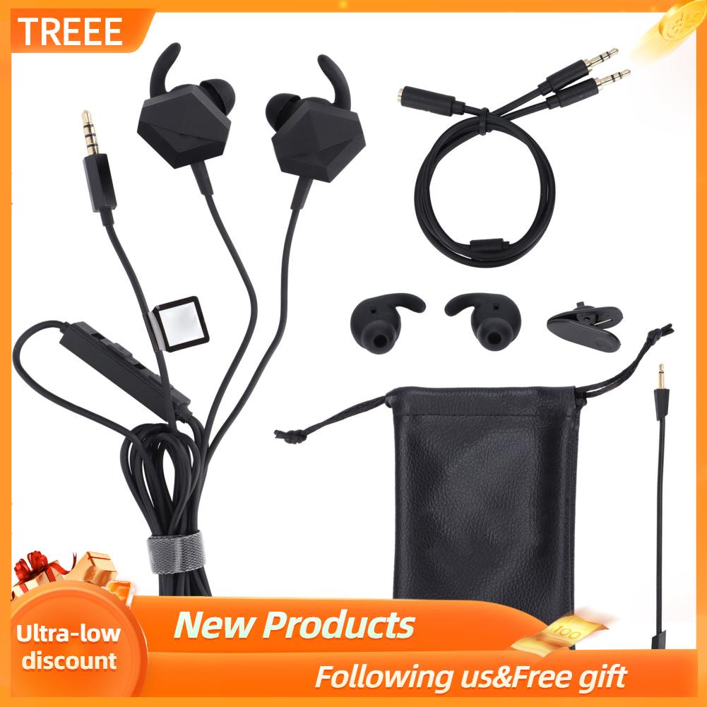 Treee In-Ear Gaming Headset Earbuds With Removable Microphone Computer ...