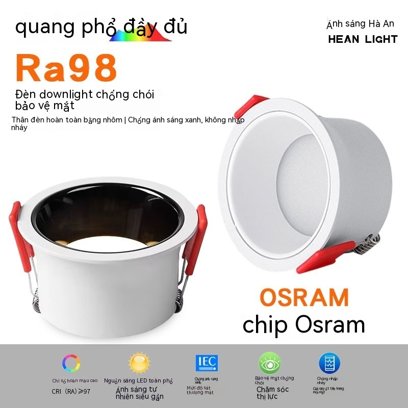 Downlights RA98 CRI98 Đèn Led chống chói Đèn chiếu sáng chống chói Đèn ...