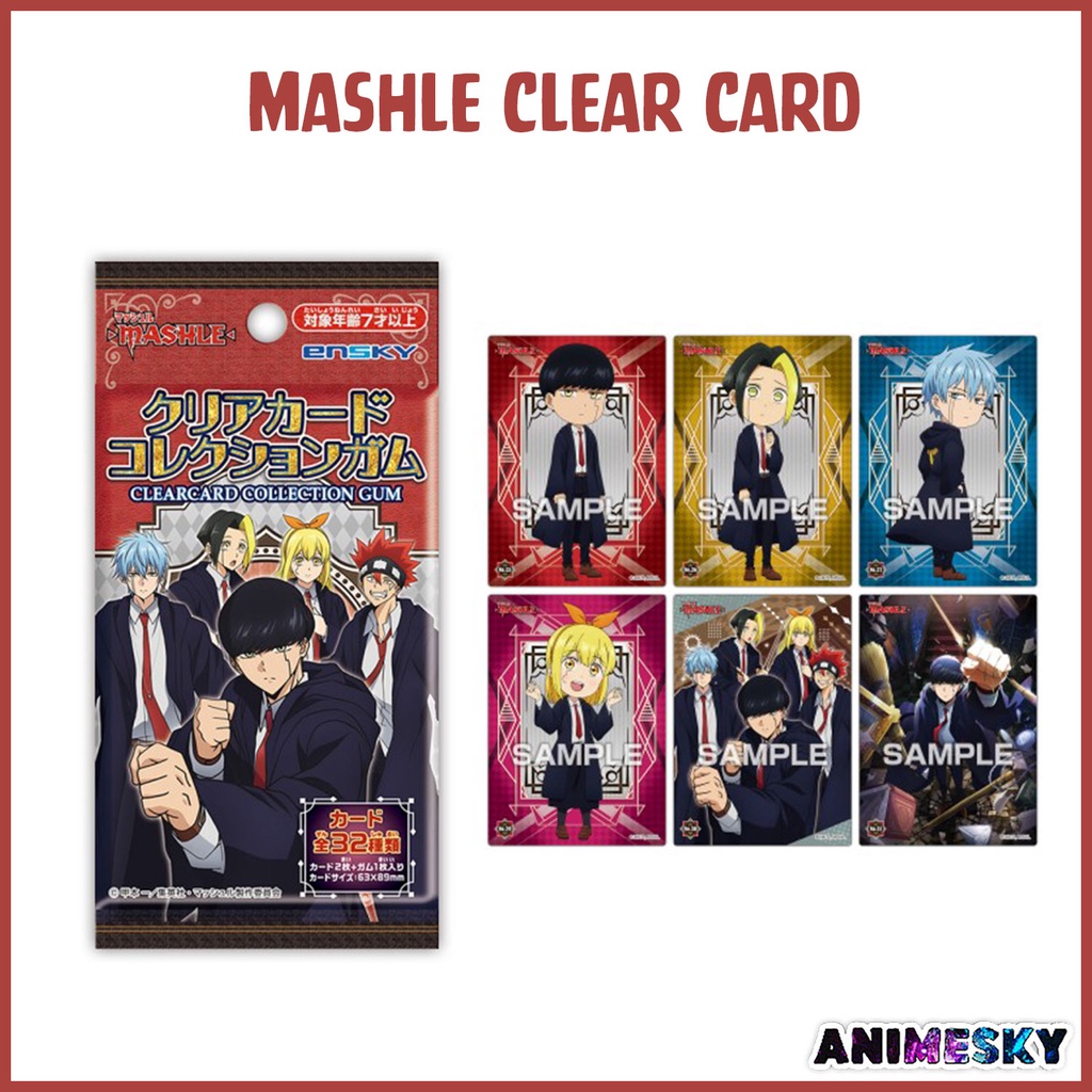 [Có sẵn] Pack thẻ nhân phẩm MASHLE clear card gum chính hãng - Thẻ ...