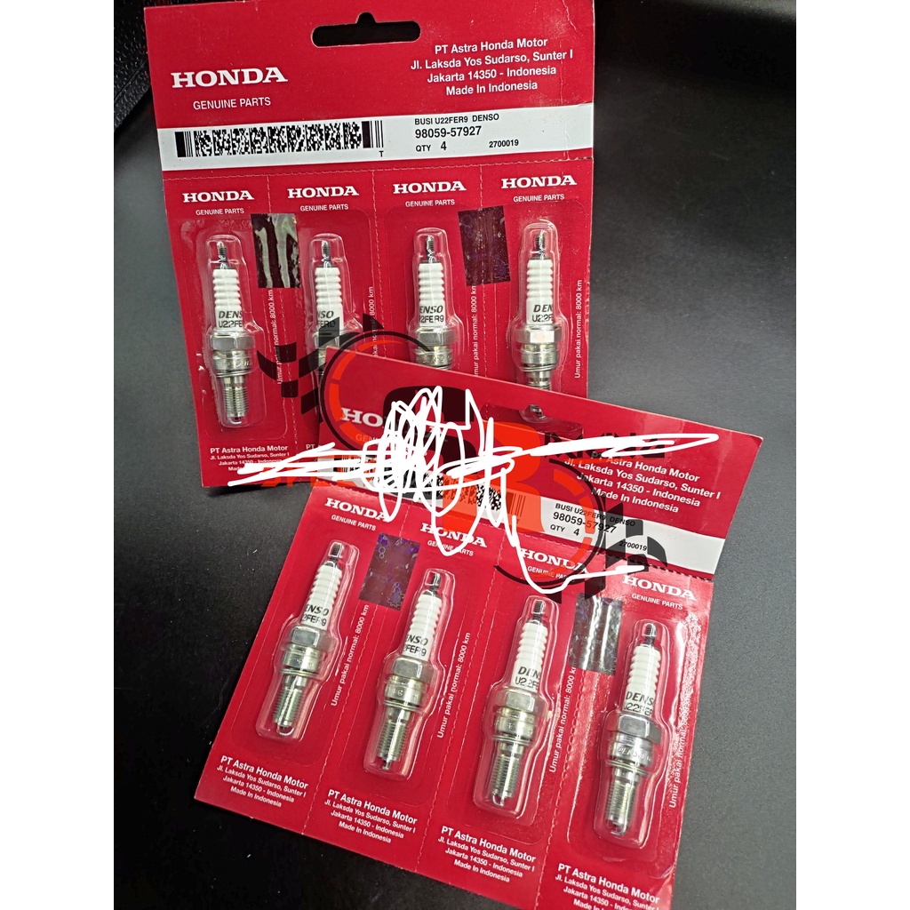 BUGI HONDA DENSO (INDONESIA) U22FER9-98059-57927 CHO AB2010 CLICK110 ...