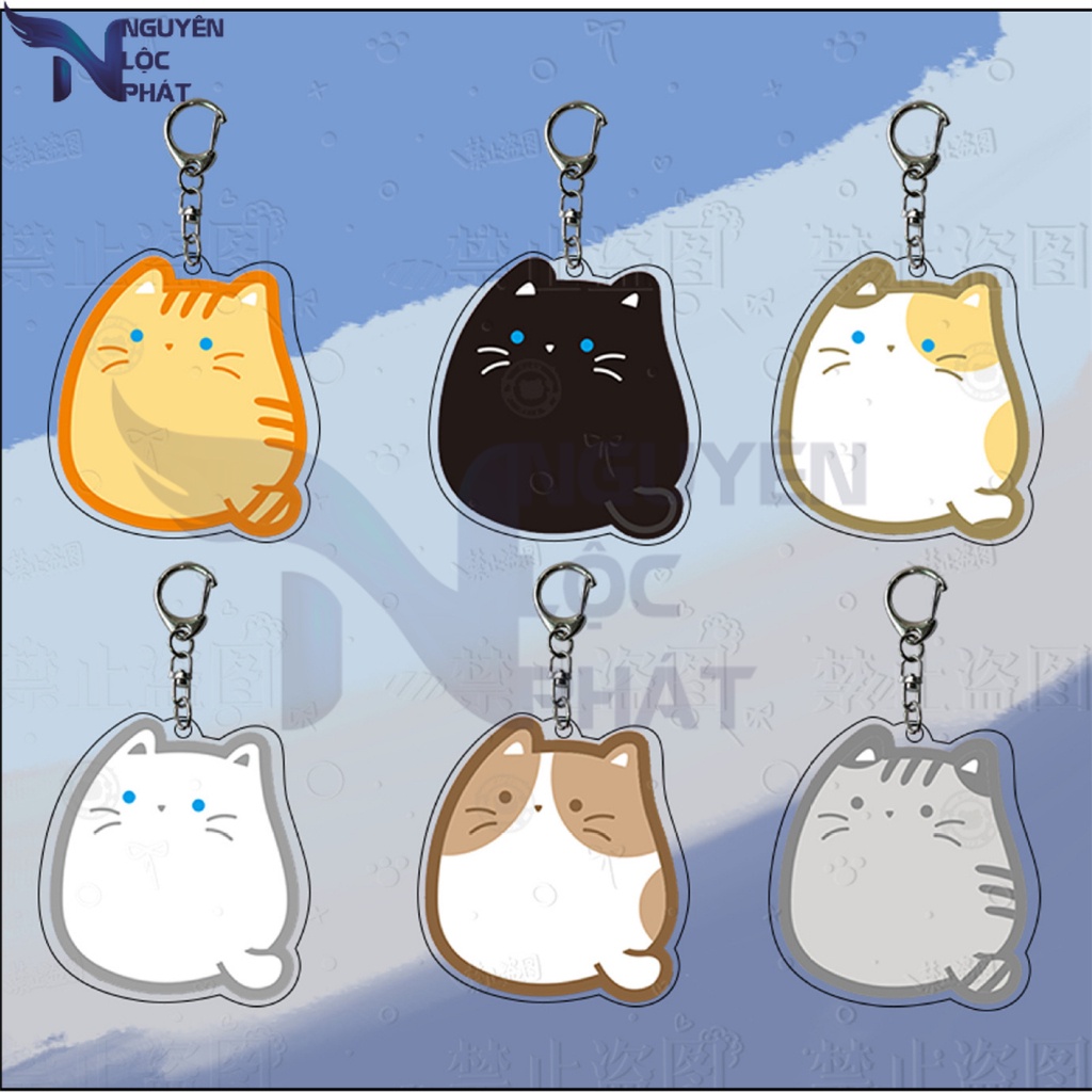 Anime cartoon dễ thương kitten keychain dễ thương cat acrylic keyring ...