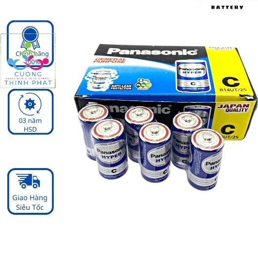 Pin trung Panasonic R14UT 1,5V Hàng chính hãng | Shopee Việt Nam