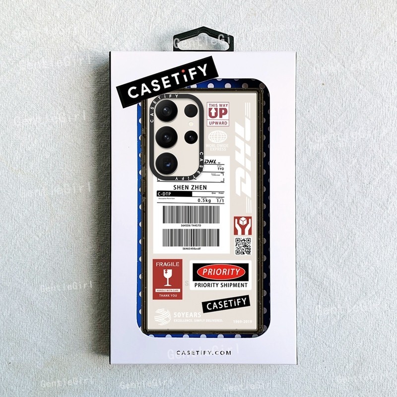 CASETiFY DHL Sticker Soft Case For Samsung Galaxy S24 S23 S22 S21 Plus Ultra Clear Silicone ...