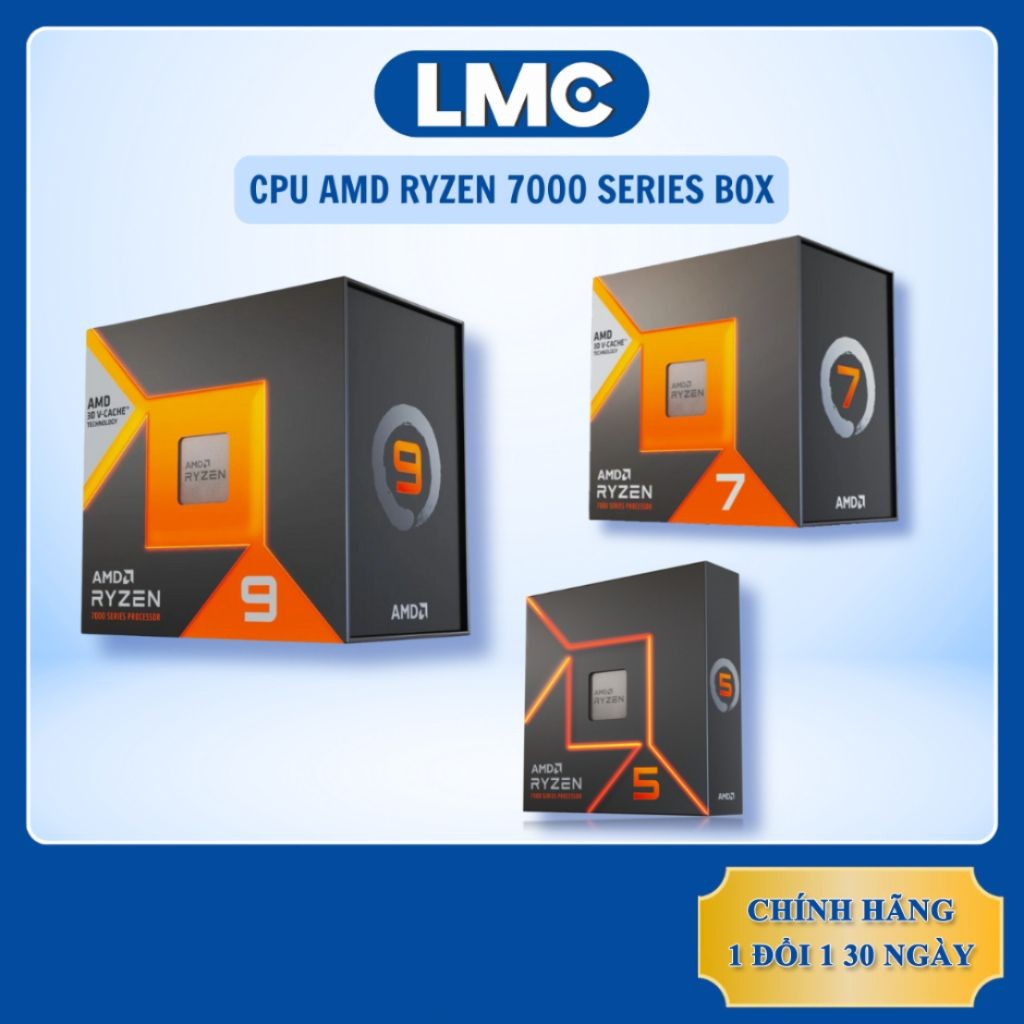 CPU AMD Ryzen 7000 Series Box( 7950X3D - 7950X - 7900X3D - 7900X - 7900 - 7800X3D - 7700X - 7700 ...