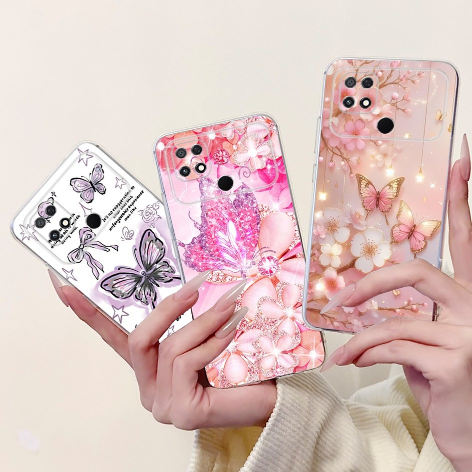 Dành cho Xiaomi Poco C40 220333Qpg Ốp Lưng Hoa Bướm Phổ Biến Mềm TPU ...