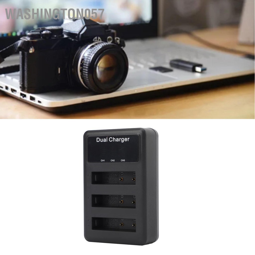 Washington057 Bộ 3 Sạc Pin Cho NP BG1 Micro USB Máy Ảnh Kỹ Thuật Số Có ...