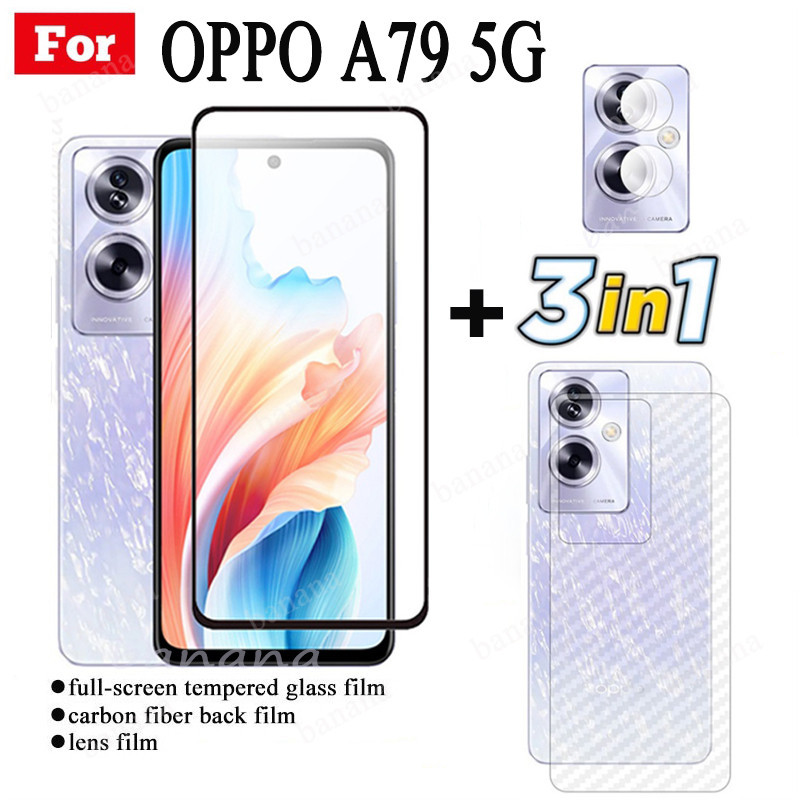 3 TRONG 1 OPPO A79 5G Kính Cường Lực Full Cover Phim Cho OPPO A98 5G A78 A58 A38 A18 Ống Kính ...