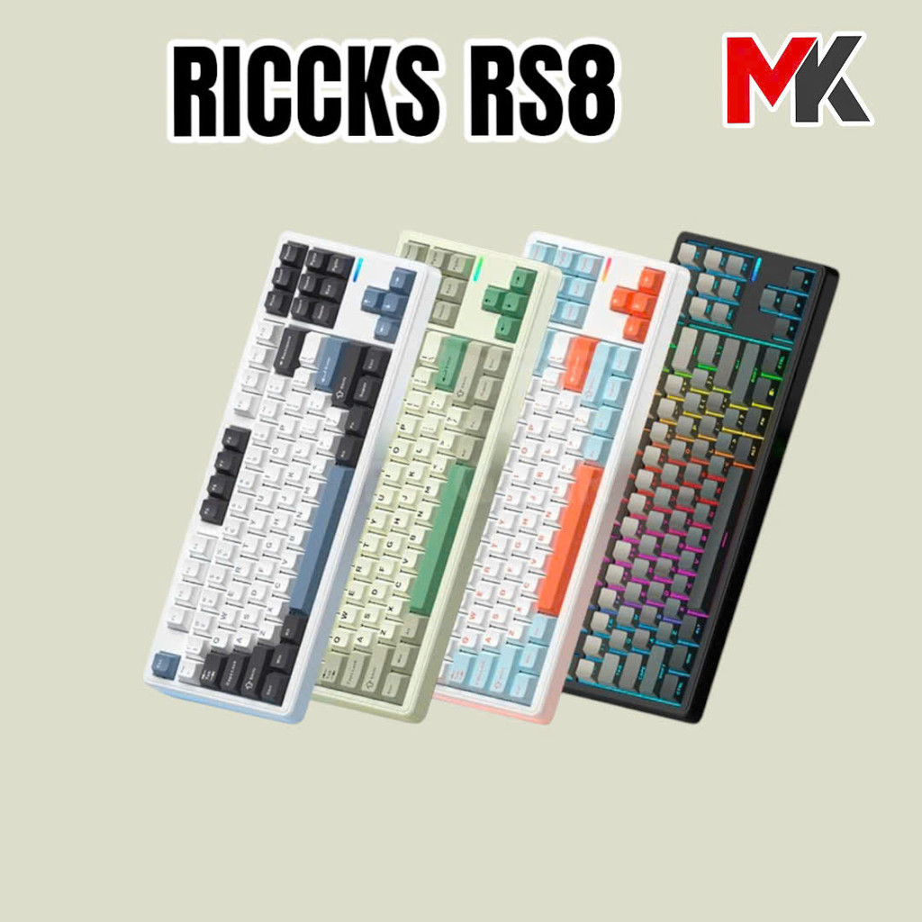 Bàn Phím Cơ Riccks RS8 led viền Keymap Via 3 Modes Hotswap RGB - MKSHOP | Shopee Việt Nam