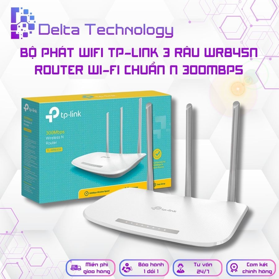 Bộ phát WiFi TP-Link 3 Râu WR845N Router Wi-Fi Chuẩn N 300Mbps - Chính ...