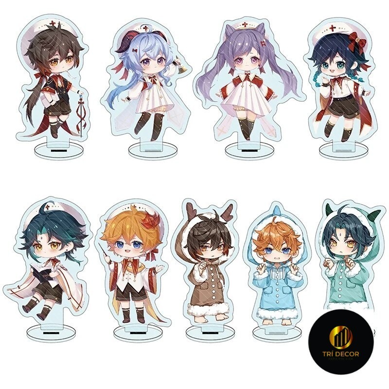 Mô hình Standee Genshin Impact Zhongli Xiao Shikanoin Heizou Kamisato ...
