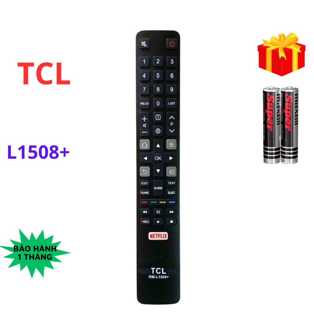 Remote điều khiển tivi TCL Mã 11 RM-L1508+, điều khiển TV TCL các dòng LED - LCD - Tặng kèm pin ...