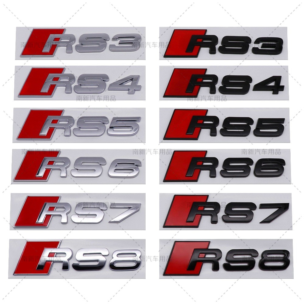 Thích hợp cho Audi RS3 RS4 RS5 RS6 RS7 RS8 Chữ Biểu tượng thể thao S ...