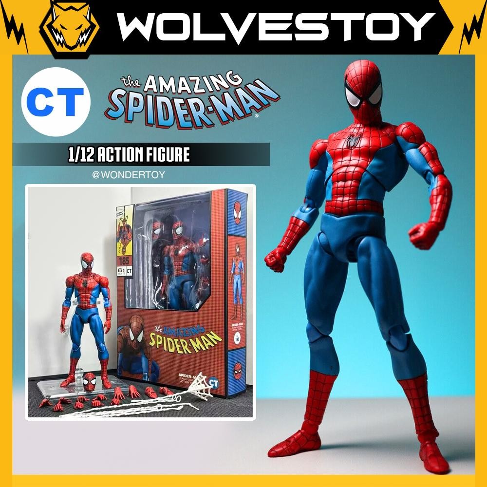 Mô Hình CT (Mafex 185) Marvel The Amazing Spider Man Classic Costume ver 1/12 Action Figure ...