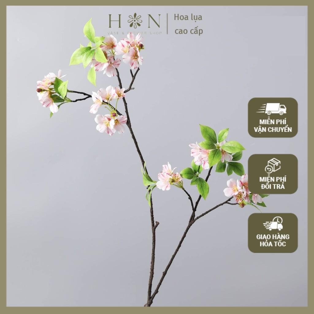[HÀNG CAO CẤP] Cành hoa táo giả chất liệu cao su giống thật 99% - Han ...