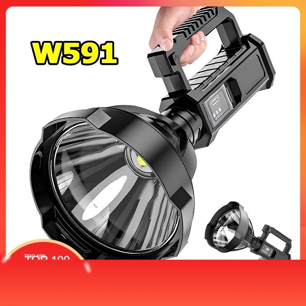 Đèn pin siêu sáng chiếu xa 1000m W591 có cổng sạc USB cho điện thoại | Shopee Việt Nam
