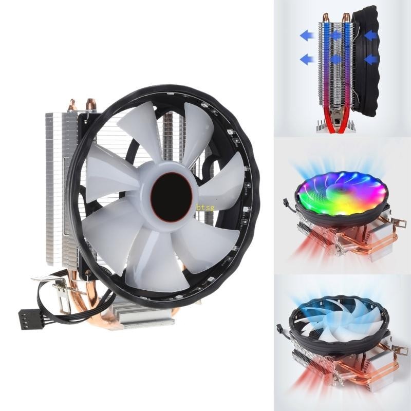 Bt Copper Heatpipe CPU Cooler cho Quạt làm mát ánh sáng Aurora 90mm LGA ...
