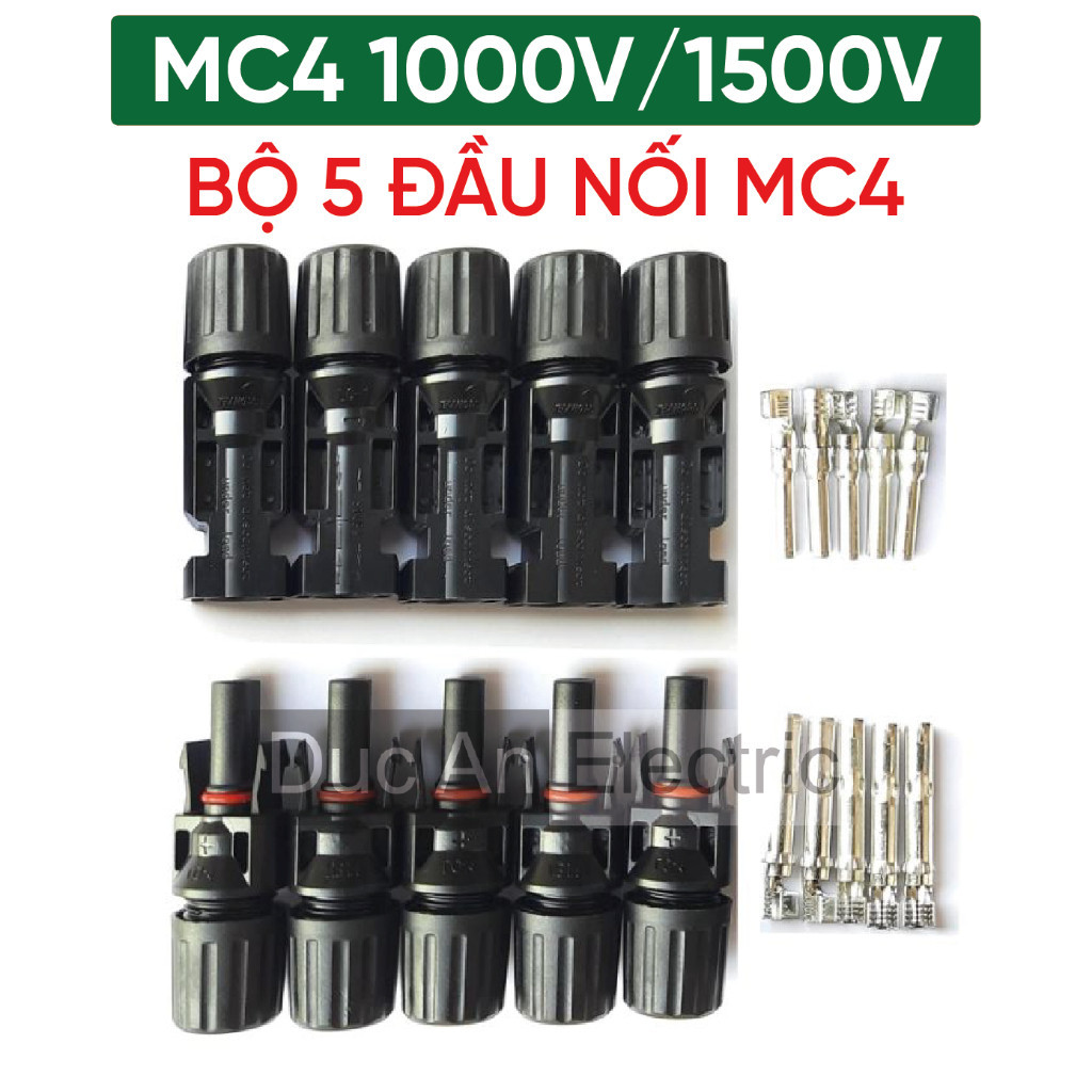 5 đầu nối MC4 1000V và MC4 1500V 30A cho tấm pin điện năng lượng mặt trời | Shopee Việt Nam