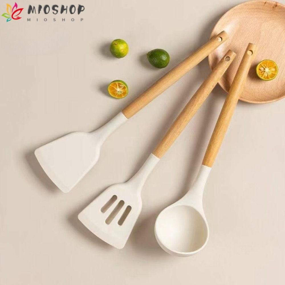 Mioshop 3 Cái / bộ Xẻng Thìa Silicon, Chảo Chiên Bánh Chảo Dụng Cụ Nấu Ăn Turner Thìa, Dụng Cụ ...