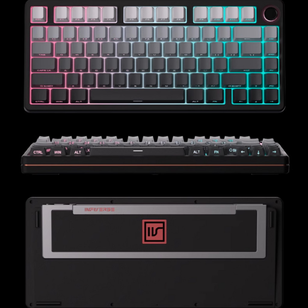 Infi75 Lite - Bàn phím cơ custom 75% núm xoay, 3 mode, RGB, khung viền ...