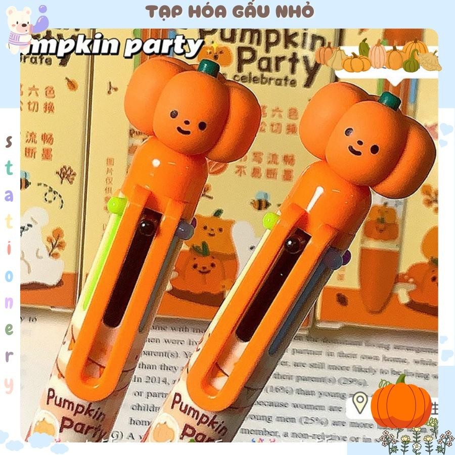 [Rẻ vô địch] Bút gel 6 màu BÍ NGÔ U8184 Masmarcu Pumpkin Party dễ ...