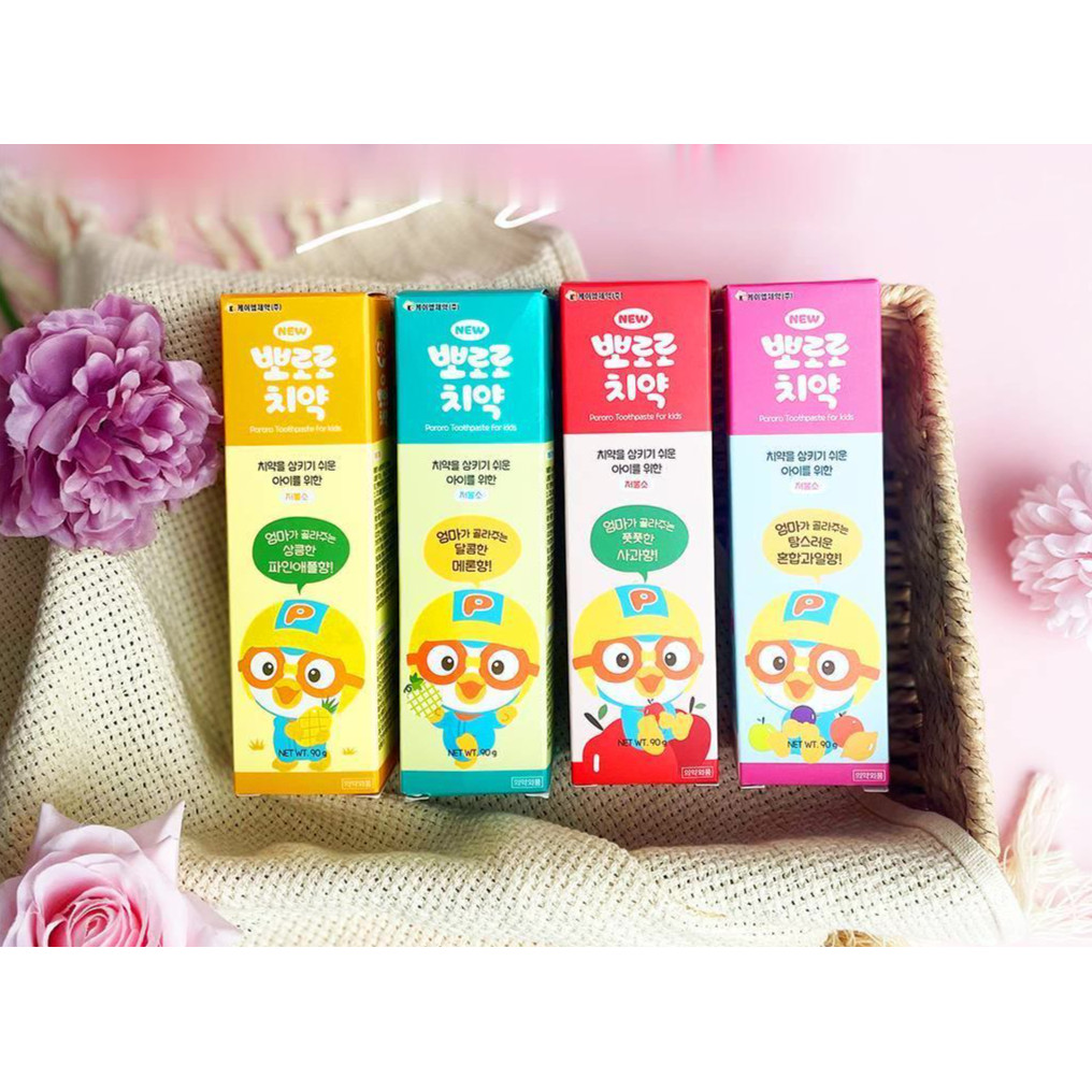 Kem đánh răng nuốt được Pororo cho bé từ 3 tuổi 28g/80g/90g | Shopee Việt Nam