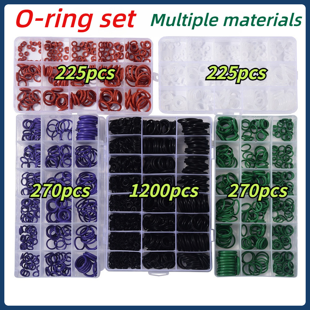 [MX1] Bộ O-ring đa chất liệu (Nitrile/FKM/Silicone) Vòng đệm cao su ...