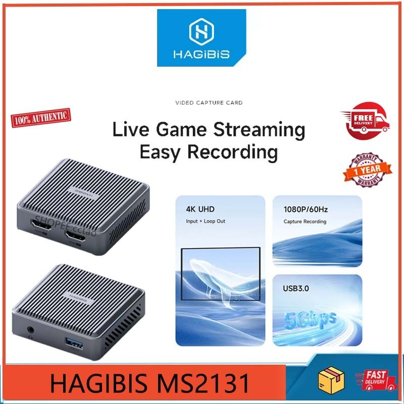 Card video Hagibis MS2131 4K Tương Thích Với HDMI, Sử Dụng Để Ghi Âm ...