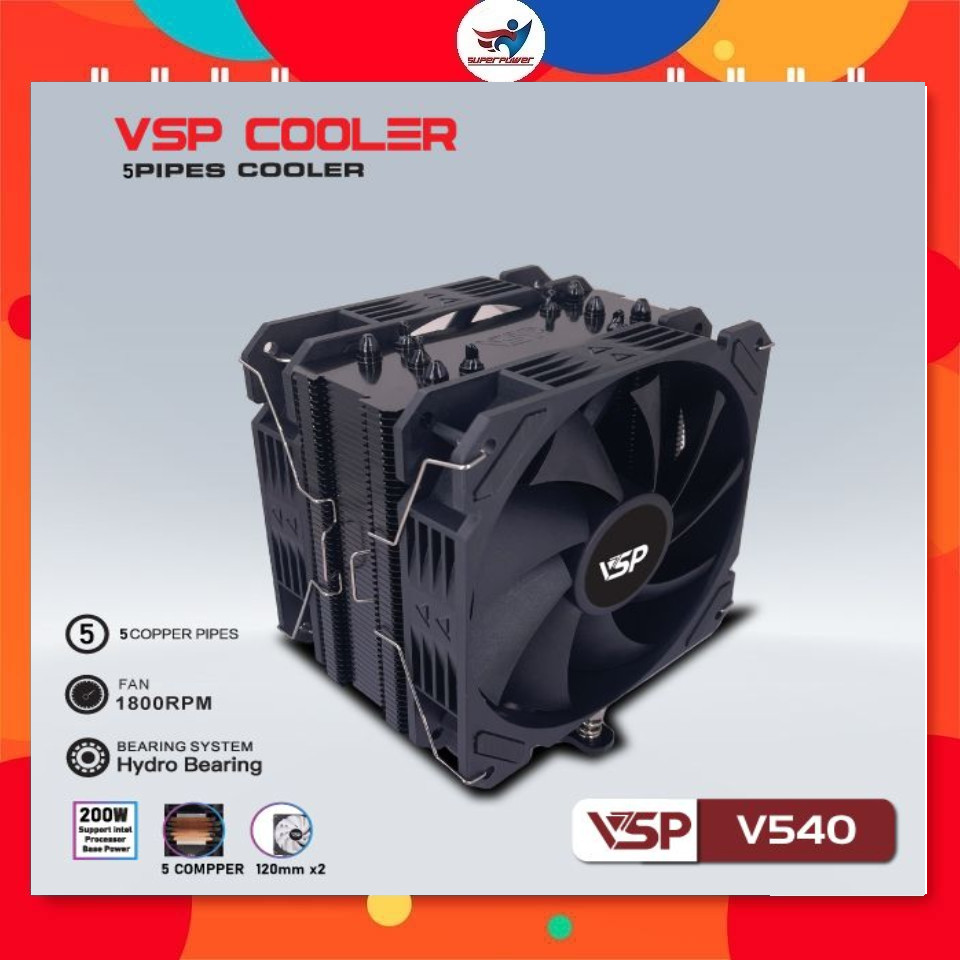TẢN NHIỆT CPU 6 ống đồng VSP COOLER V640- Hàng Chính Hãng | Shopee Việt Nam