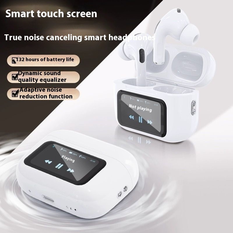 Tai nghe Bluetooth không dây đa ngôn ngữ A8pro LCD màn hình cảm ứng màu thông minh ANC + ENC ...